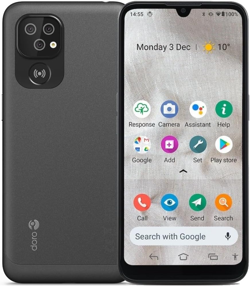 Doro 8100 32GB 4G SIM Free Smartphone - Black, 8175 : Amazon.co.uk ...
