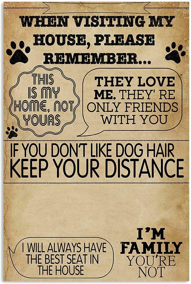 Amazon.com: Family Welcome Metal Tin Sign When Visiting My House Please ...