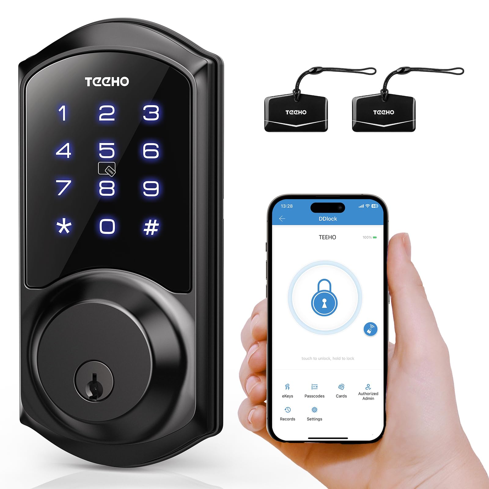 Snapklik.com : Smart Door Lock - TEEHO Keyless Door Lock