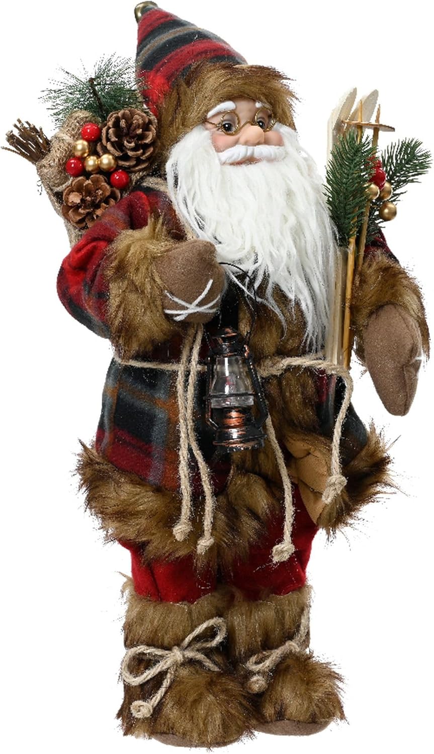 Kaemingk Traditional standing santa - father christmas figure - 45cm ...
