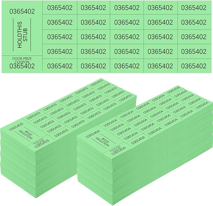 Amazon.com: Kosiz 1000 Sheets 25 Bid Raffle Ticket Sheets Chinese ...