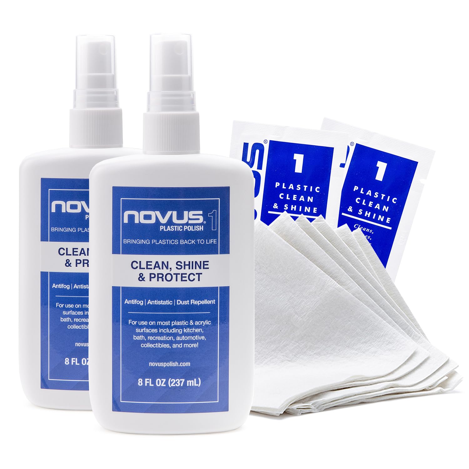Novus Pc-10 Plastic Clean & Shine - 8 Oz. - 6 Pack 1 NOVUS-PK1-2 ...