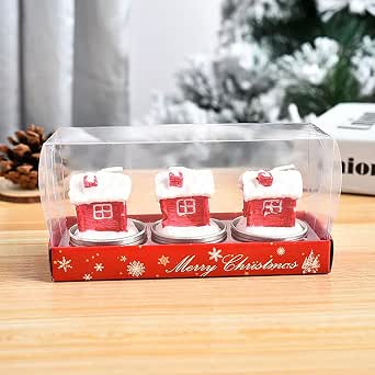 Amazon.com: Mini Christmas Candles, Unscented Tea Light Candles with ...