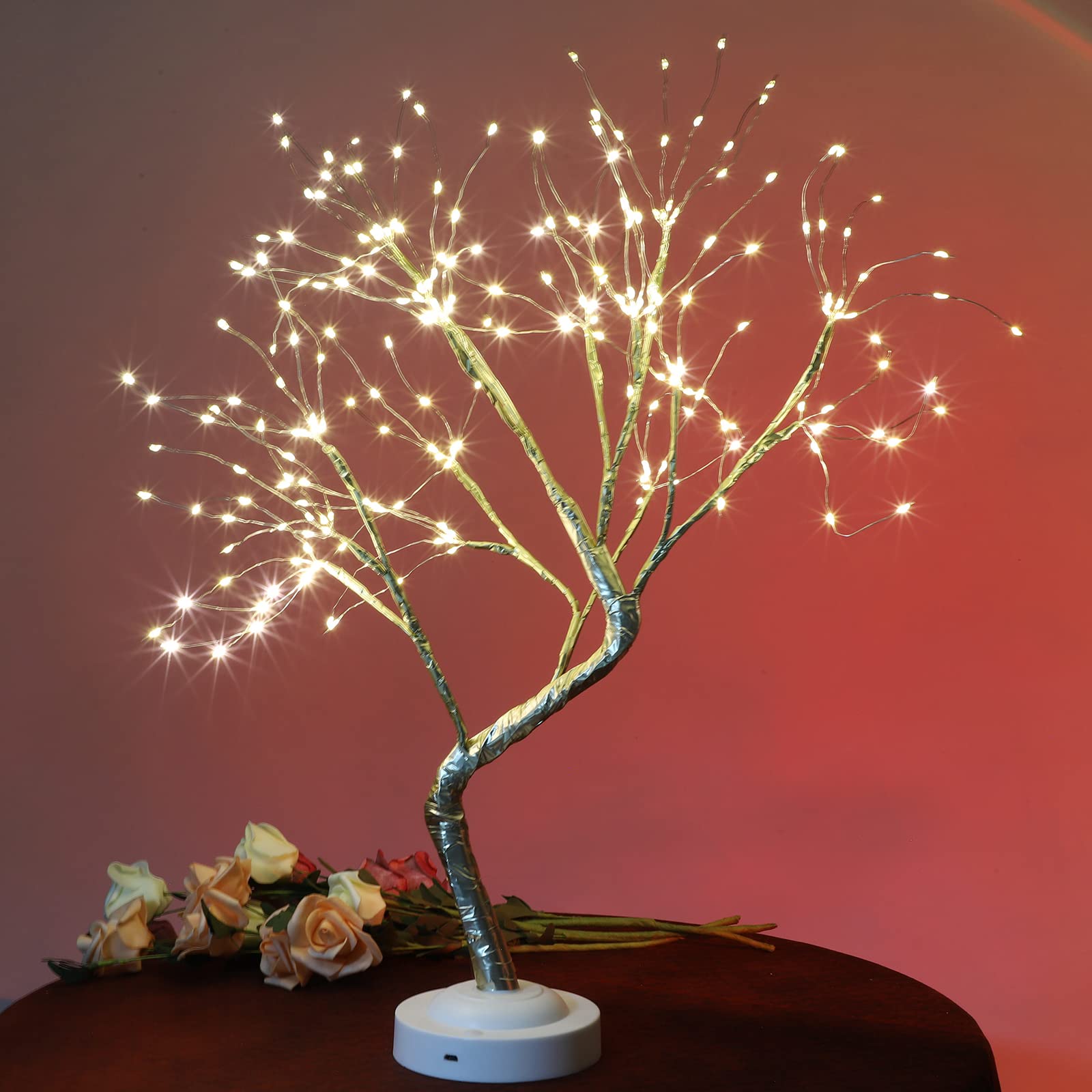 Amazon.com: LAMPHOME 23''Tree Light with 225 LED Copper Wire String ...