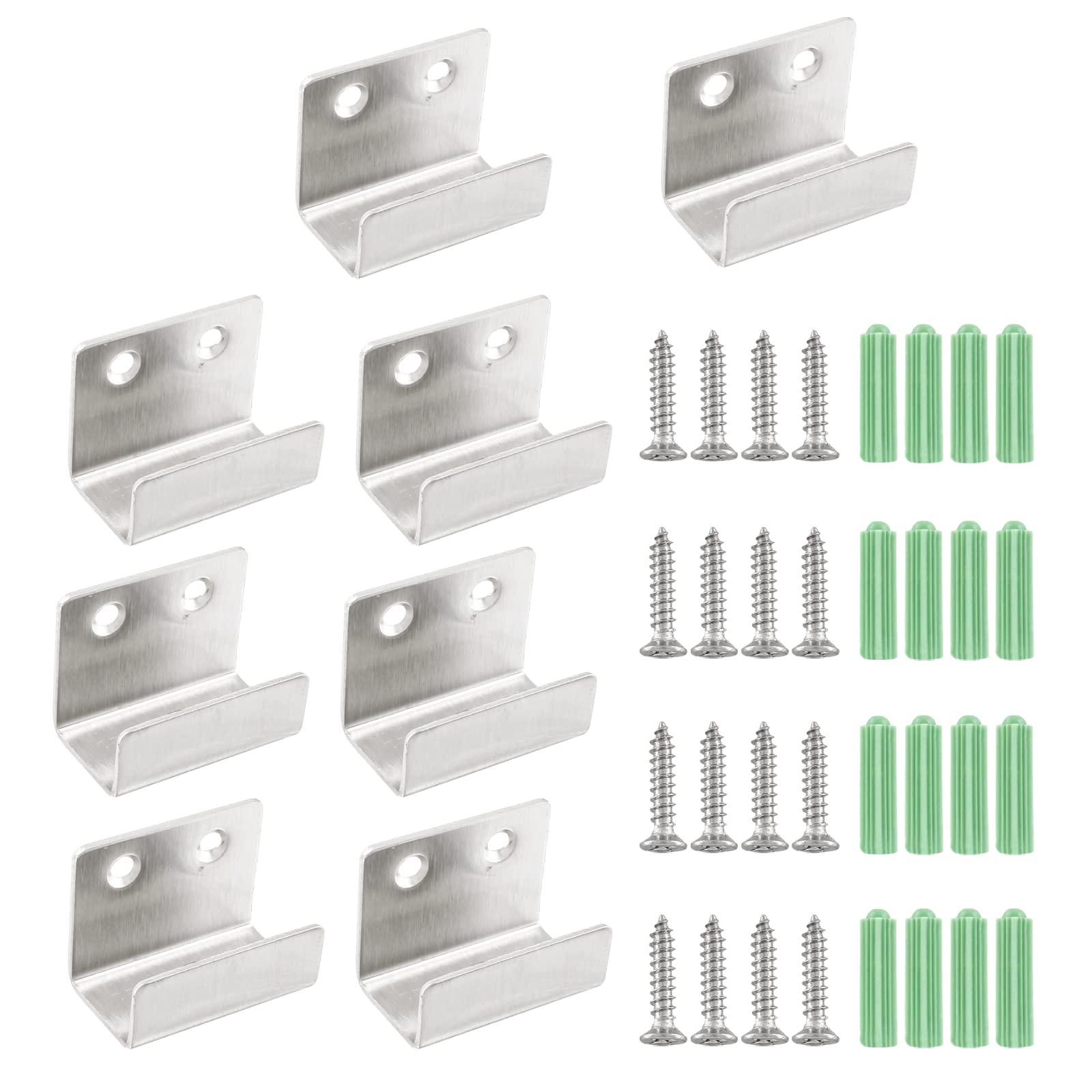 Amazon.com: HARSKIYER 8pcs Silver Stainless Steel Wall Hanger Fastener ...