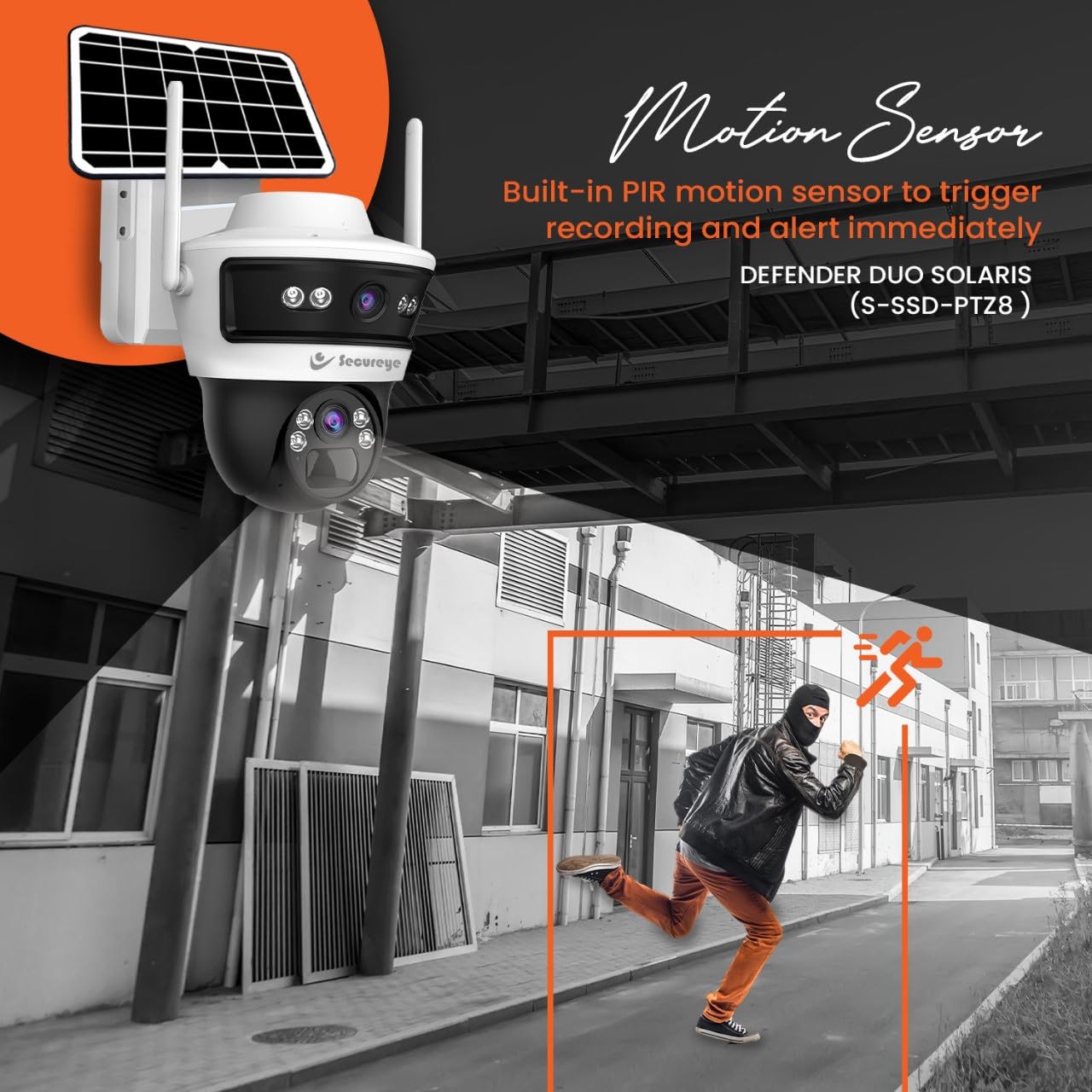 Secureye Defender Duo Solaris S-SSD-PTZ8 4G/5G Dual Lens Solar CCTV ...