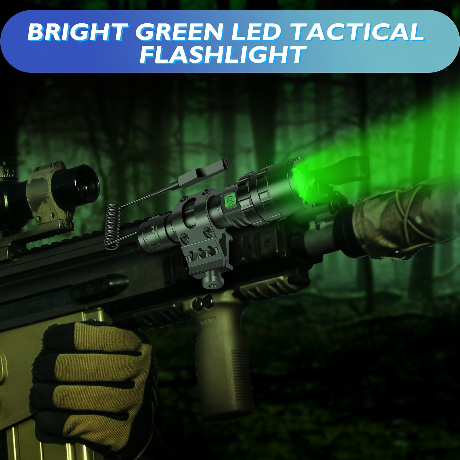Snapklik.com : WINDFIRE Green LED Flashlight, USB Rechargeable Green ...