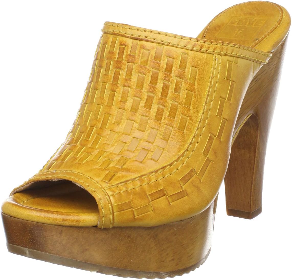 Amazon.com | FRYE Women's Tamara Woven Open-Toe Mule, Mustard, 10 M US ...