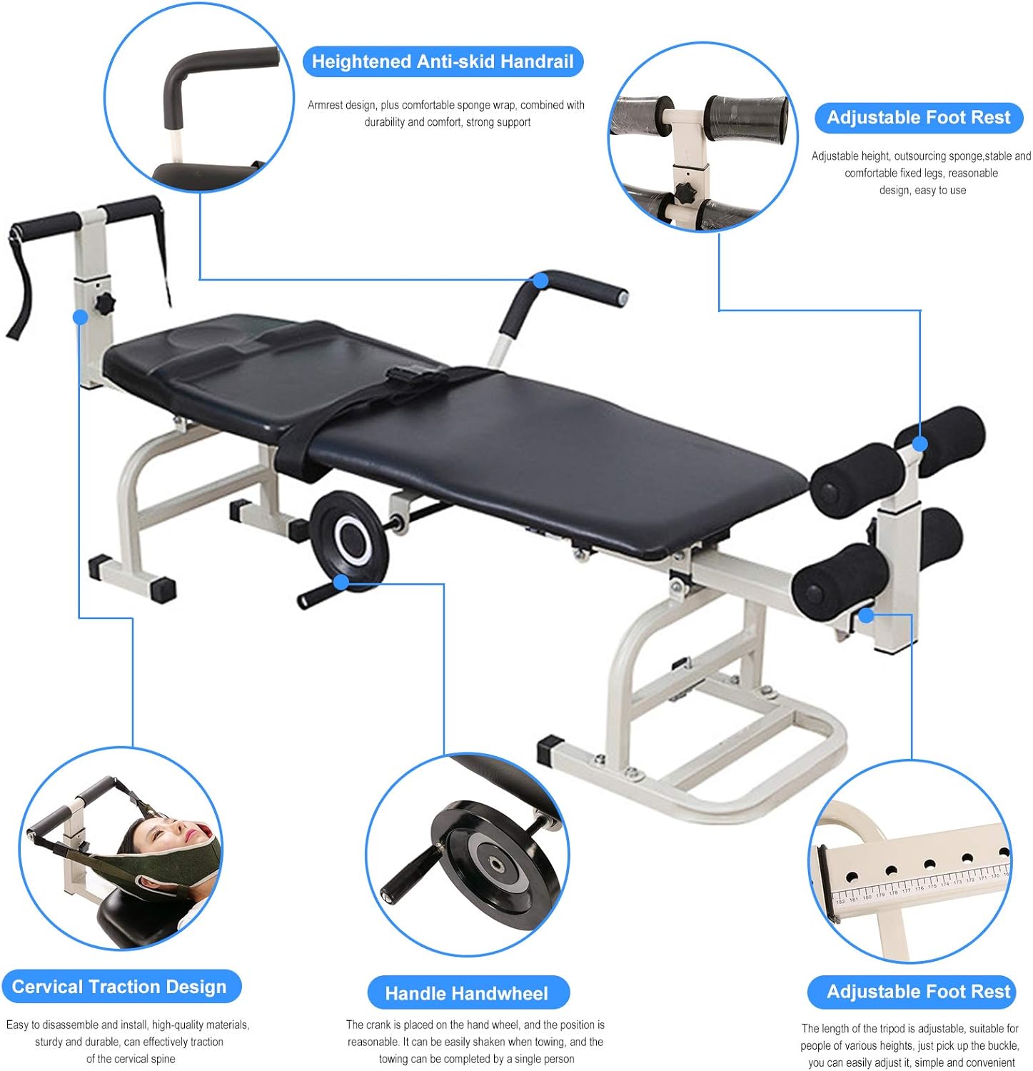 Buy Wide Traction Bed, Back Stretch Bench Lumbar Spine Massage Bed ...