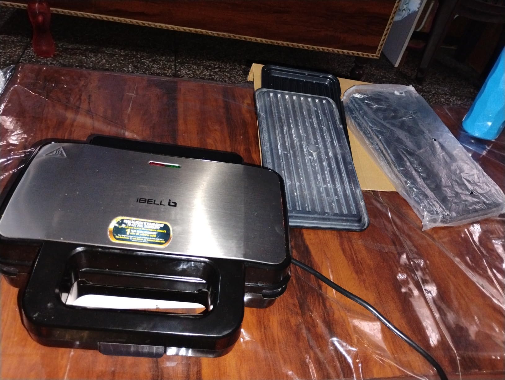 Buy IBELL Sm3010M 3-In-1 Sandwich Maker Big Size, 1300 Watt, 2 Year ...