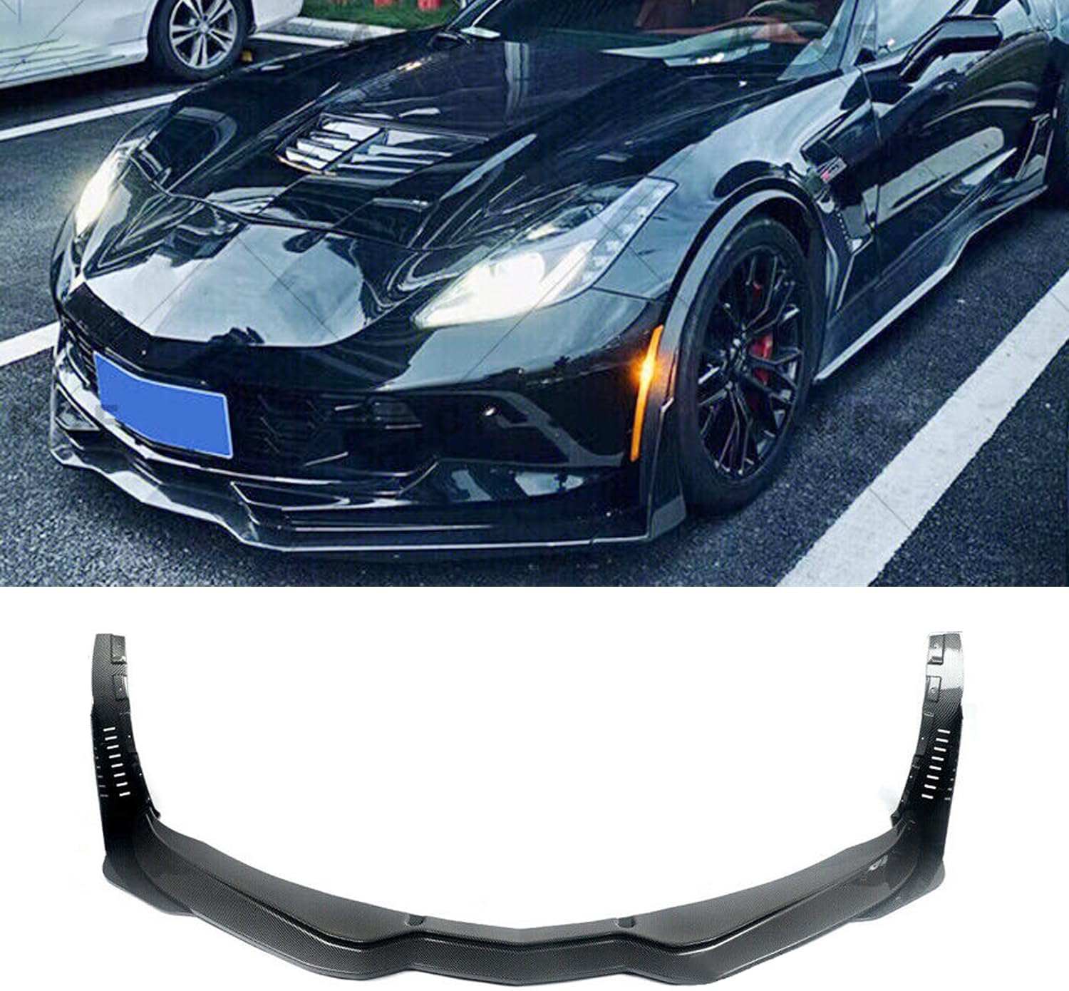 Amazon.com: Front Bumper Lip Compatibility with 2014-2019 Corvette C7 ...