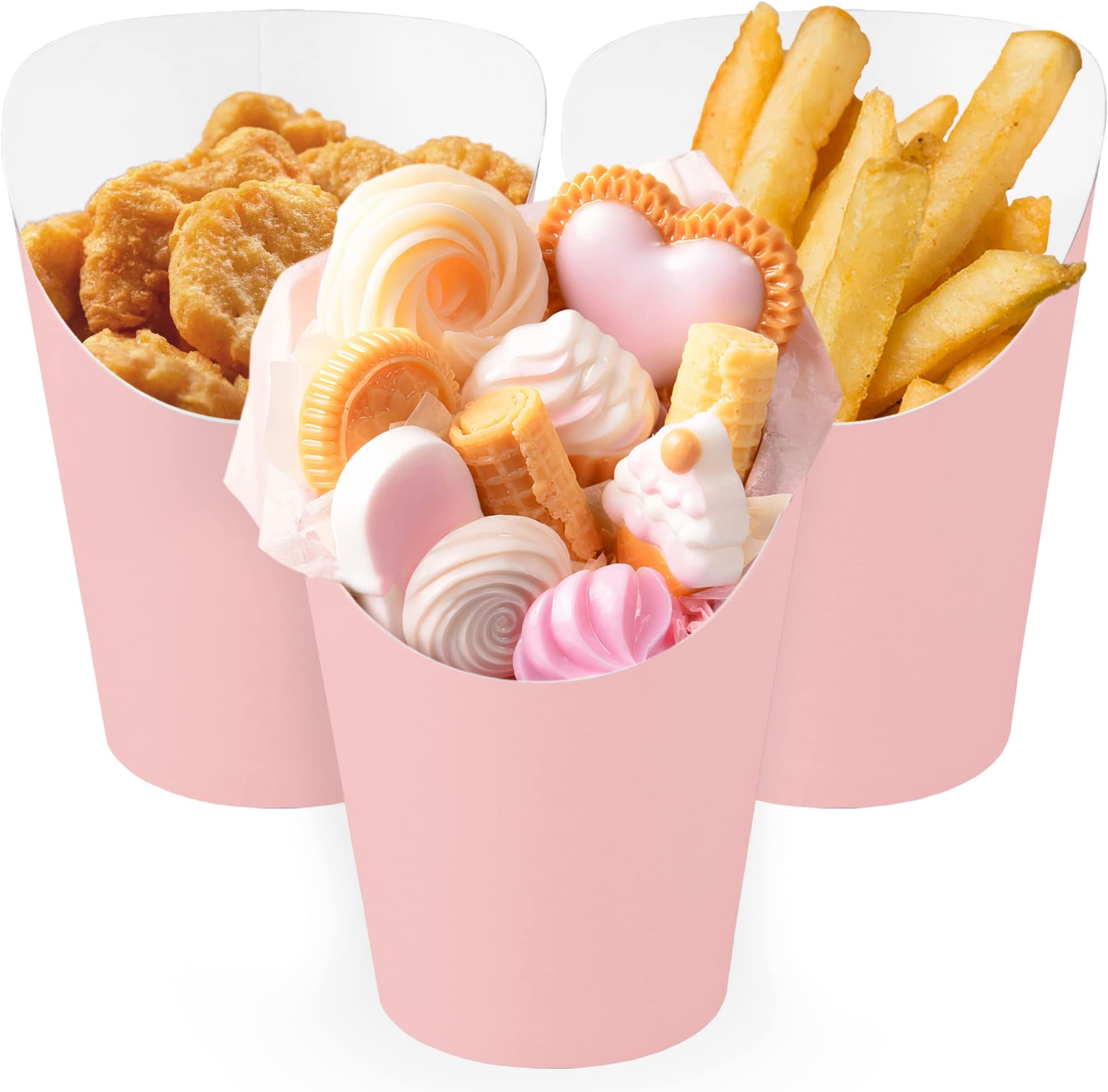 Amazon.com: Sabary 50 Pcs French Fries Holder, 12oz Disposable Paper ...
