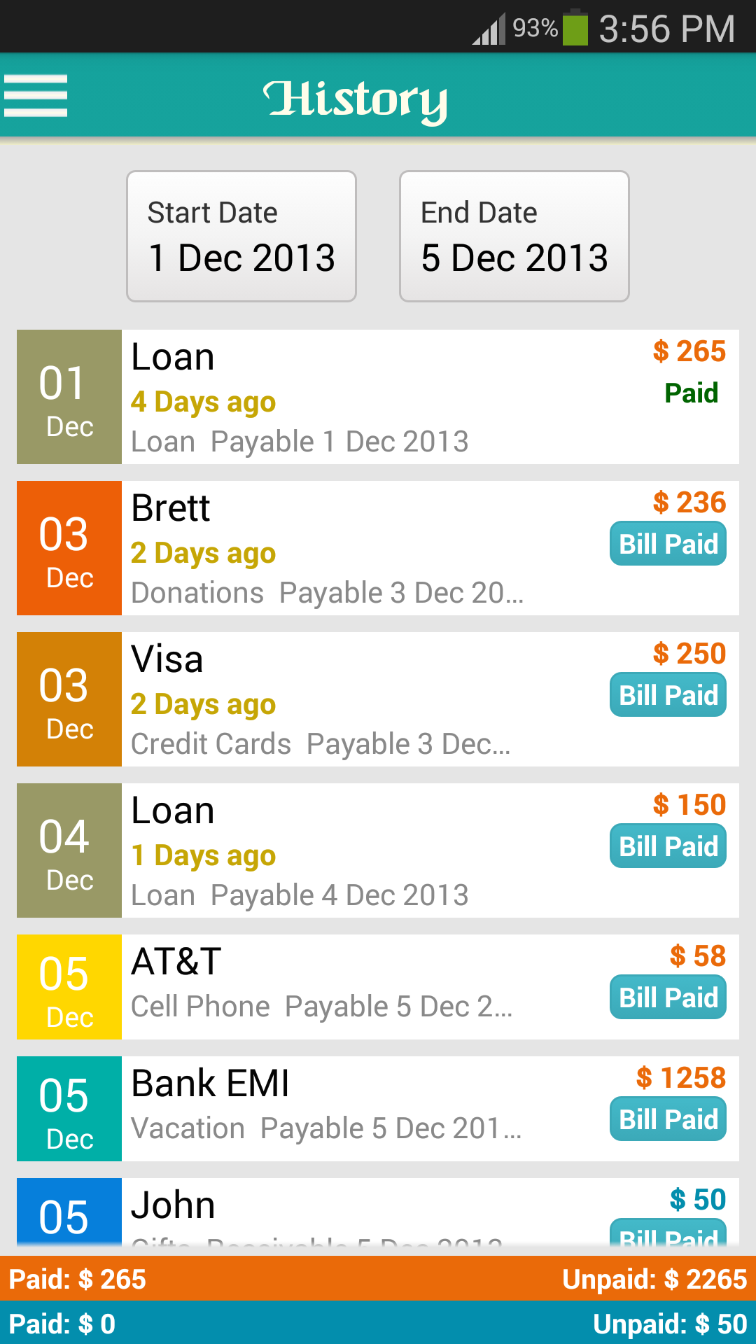 Bills Tracker - App on Amazon Appstore
