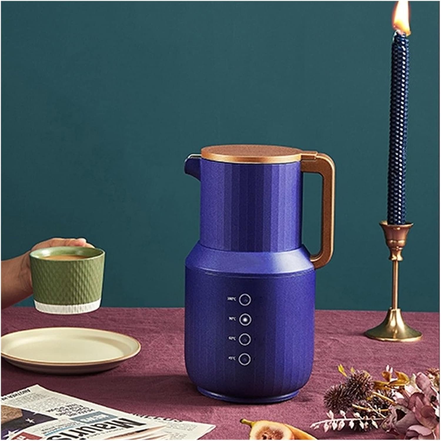 ELYVEN Hervidor eléctrico de agua hirviendo mini acero inoxidable con ...