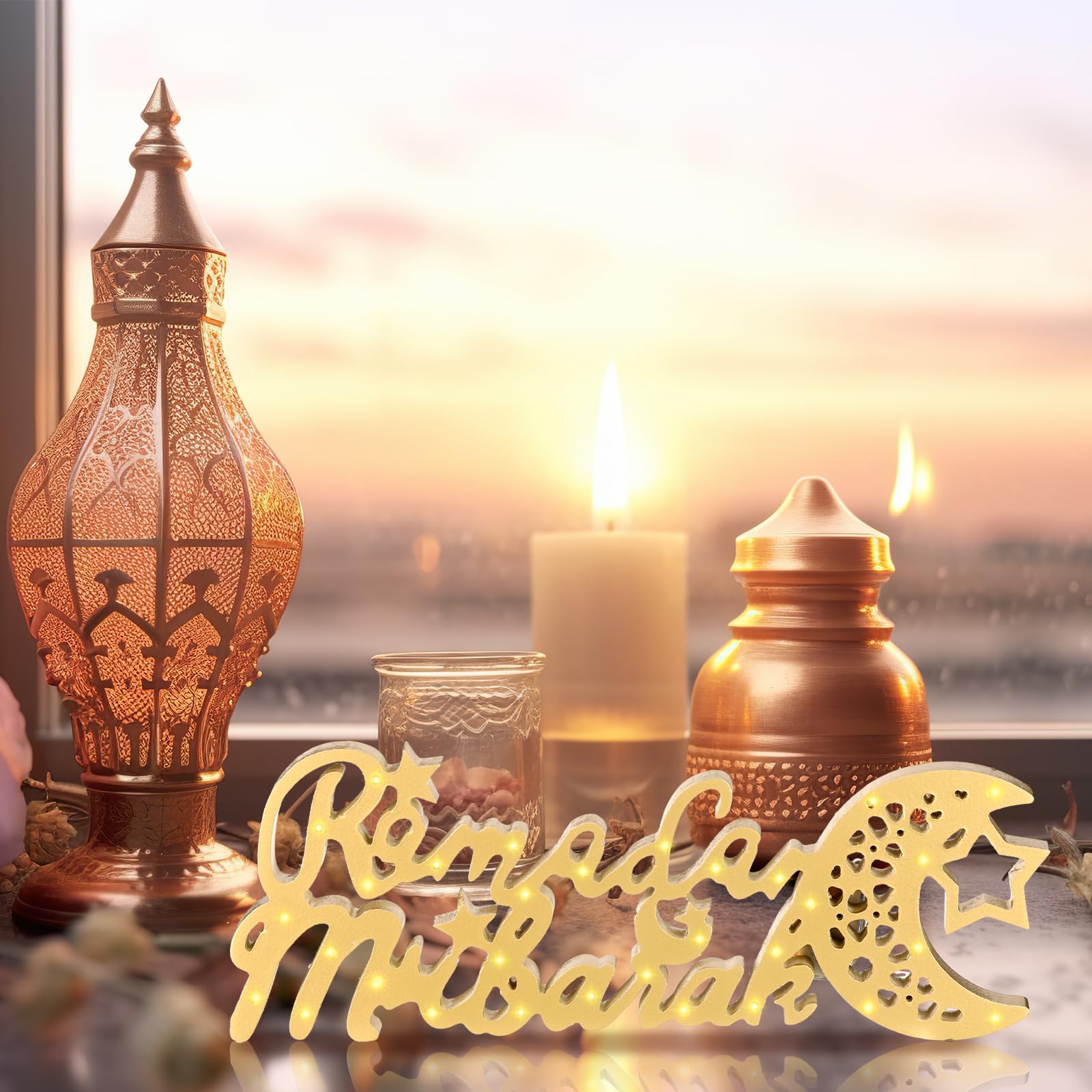 Snapklik.com : Tujoe Ramadan Decorations Islamic Tabletop Decor Ramadan ...