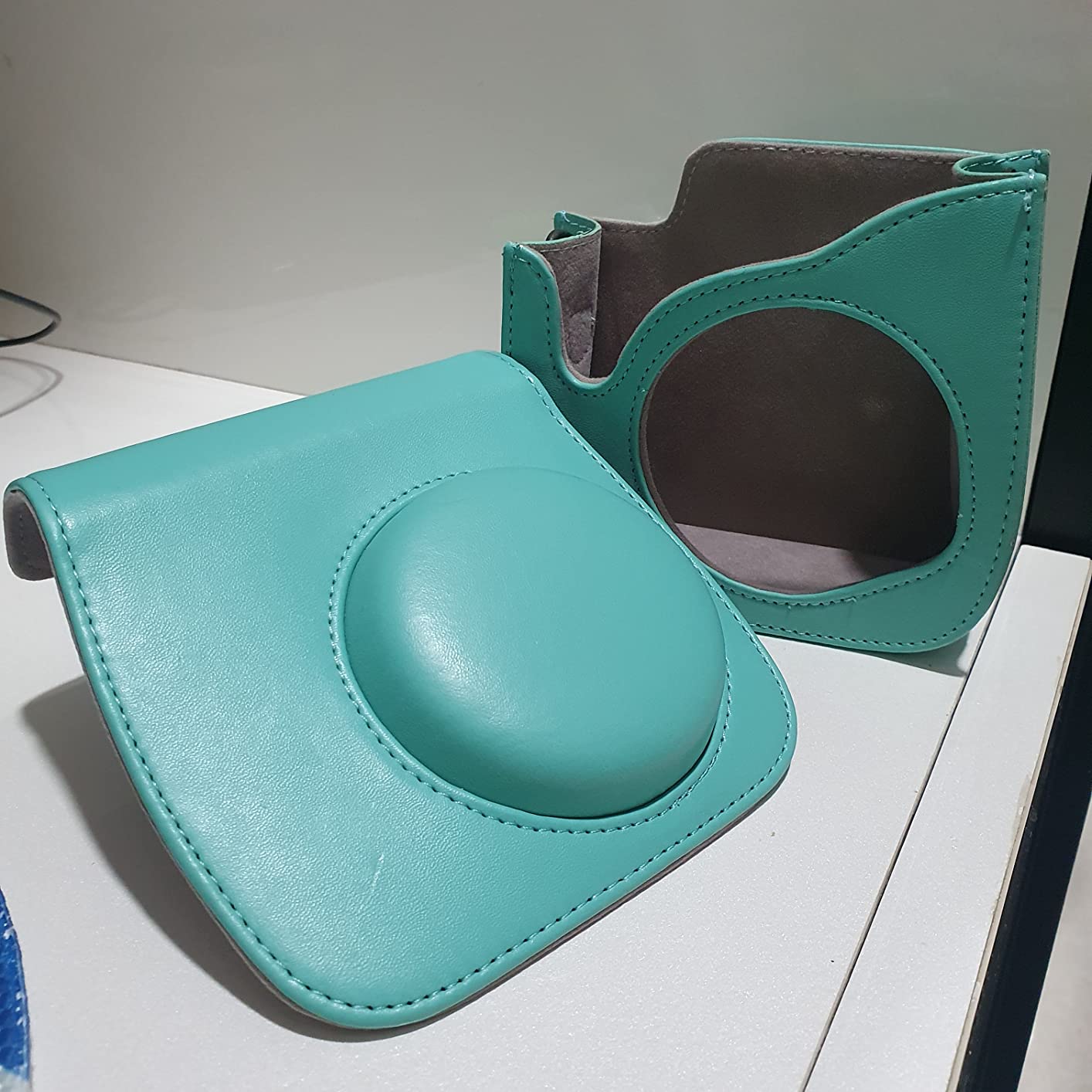 Sunkizzrs® PU Leather Compact Camera Case with Shoulder Strap and ...