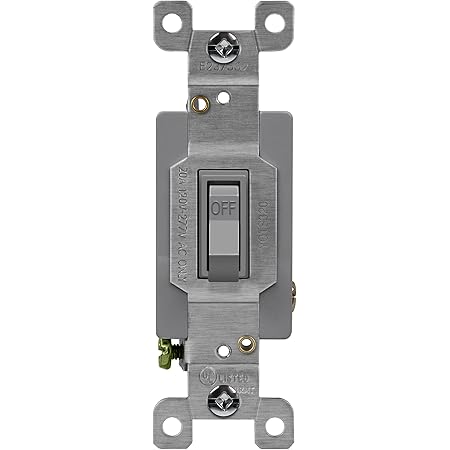 Leviton CS115-2GY 15 Amp, 120/277 Volt, Toggle Single-Pole Ac Quiet ...