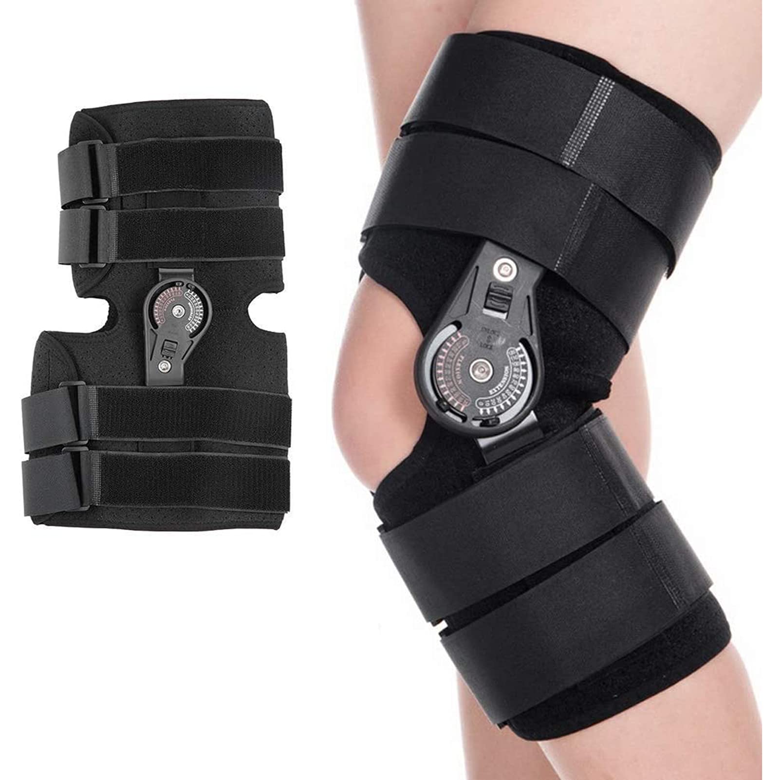 Hsrg Knee Support Adjustable Rom Hinged Knee Immobilizer Brace Knee ...