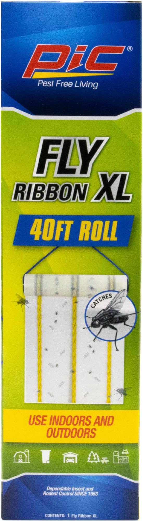 Amazon.com : PIC Fly Ribbon XL - Large Fly Traps for Outdoors and Barns ...