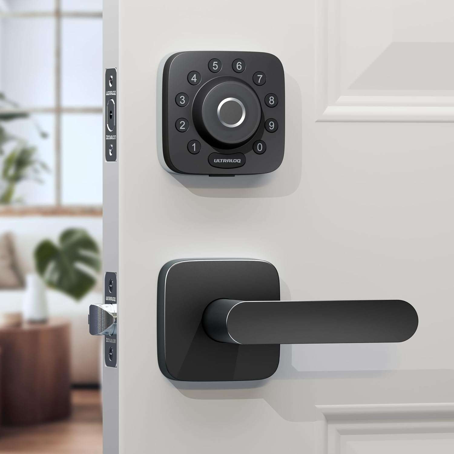 ULTRALOQ U-Bolt Pro Smart Lock with Door Lever Handle Set, 7-in-1 ...
