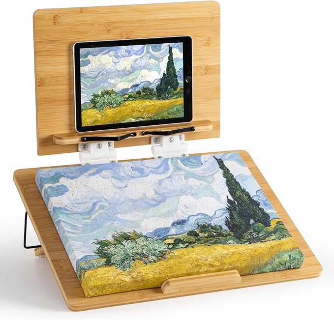 Amazon.com: ANBOXIT Folding Bamboo Tabletop Easel, 19.7" x 14.2" Base ...