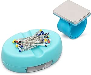 Amazon.com: Magnetic Pin Cushion with Bonus Wristband Holder & Pin ...