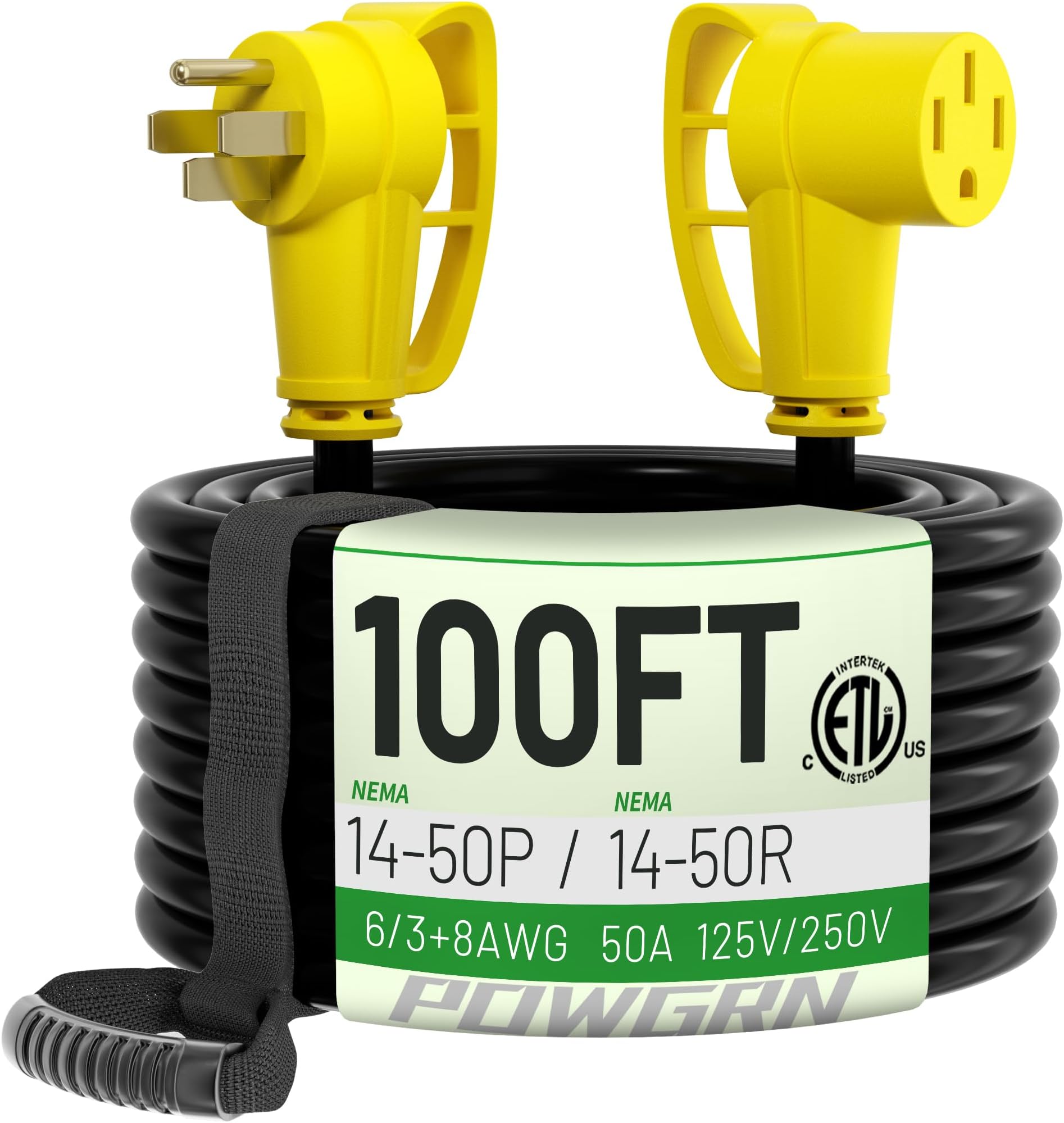 Southwire Extra Duty Outdoor Extension Cord, 100Ft, 8 Gauge, 50 AMP ...