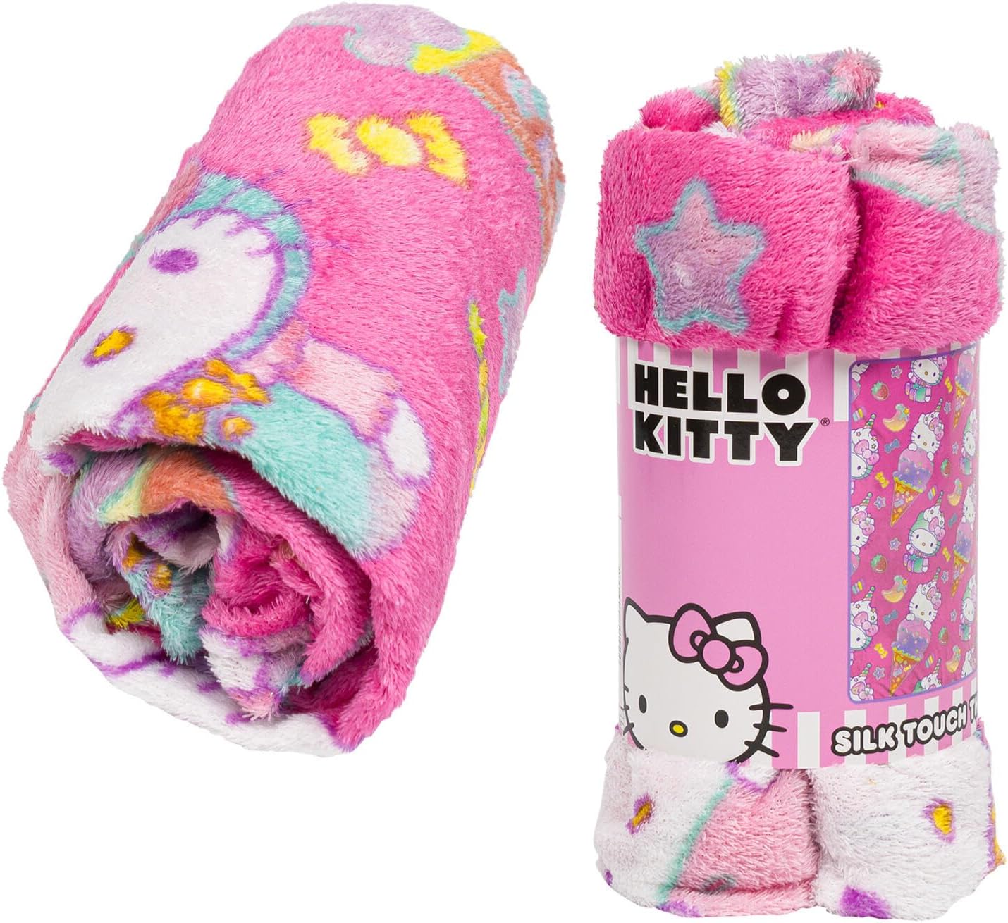 Amazon.com: Northwest Hello Kitty Silk Throw Blanket 40"" x 50""- Ice ...