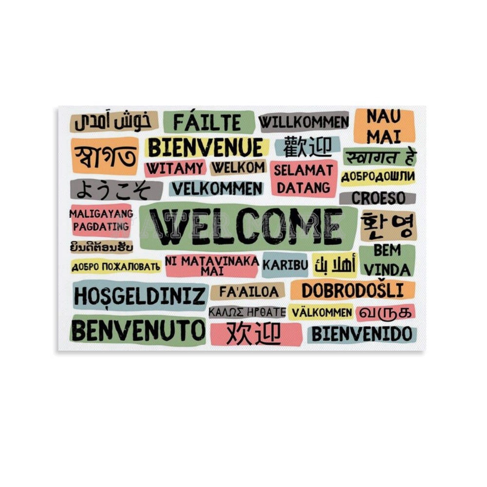 Welcome In Different Languages Poster Hello Word In Different