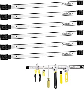Amazon.com: Rechabite 6 Pieces 18" Magnetic Tool Holder Strip, Stainless Steel Surface Tool ...