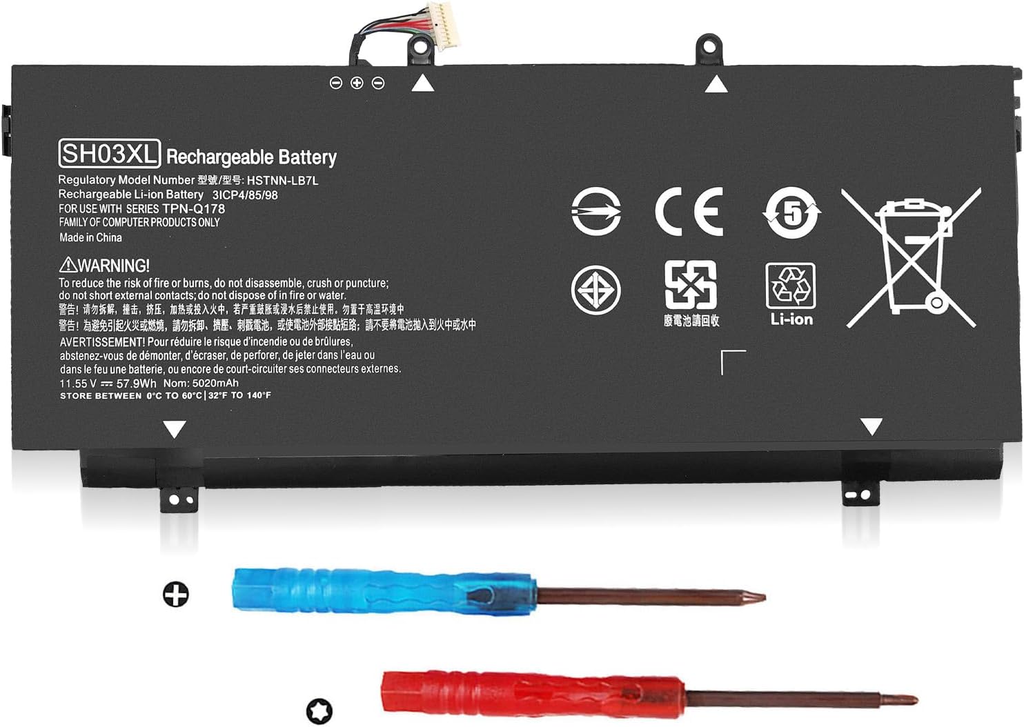 Amazon.com: SH03XL Laptop Battery for HP Spectre x360 13-w000 13-w021tu ...
