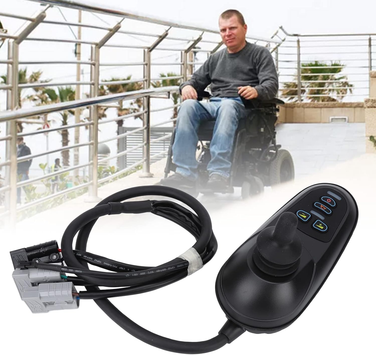Buy Electric Wheelchair Joystick Controller, 360 Free Steering Electric ...