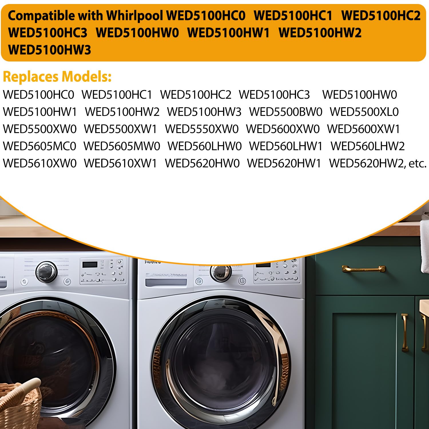 Snapklik.com : Dryer Heating Element Kit Fit For Whirlpool WED5100HC2 ...