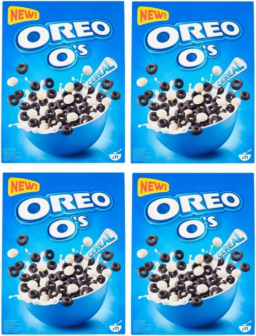 4 cereales Oreo O's Cereal con sabor a cacao y vainilla enriquecidos ...