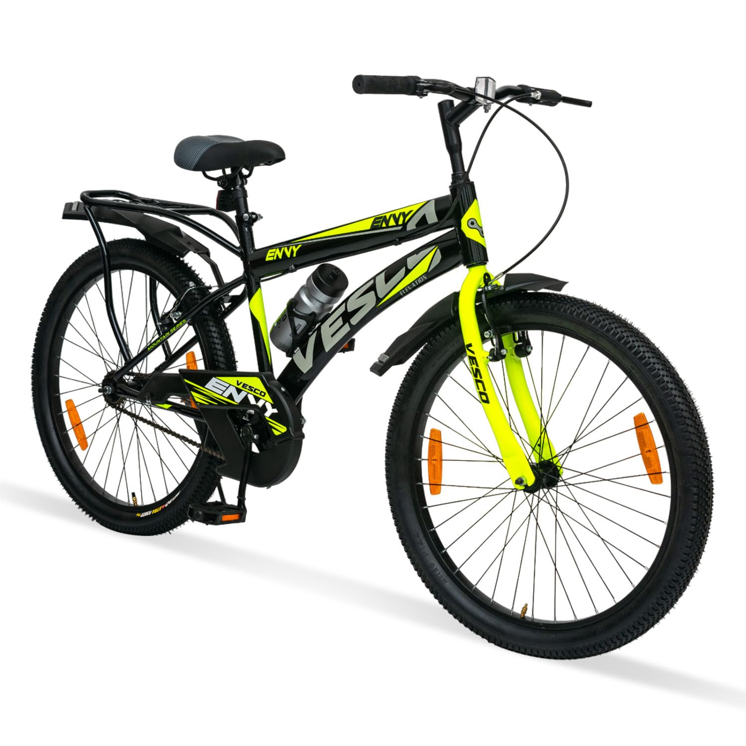 Buy VESCO Envy Black City Bike/Cycle 26T with Inbuilt Carrier | Rigid ...