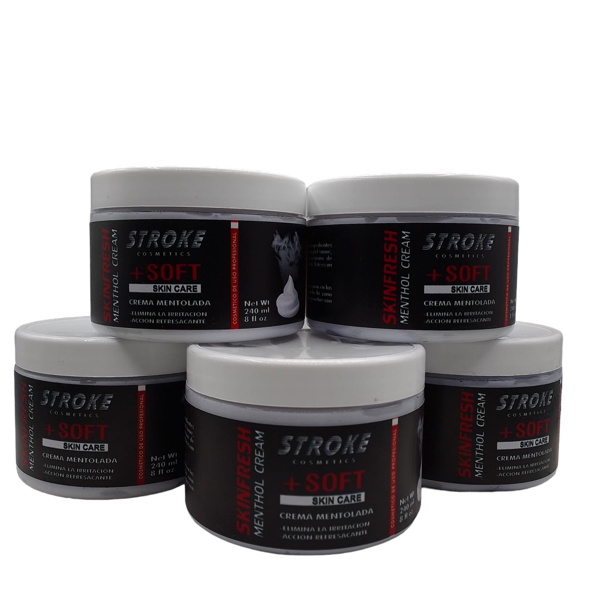 Amazon.com : Stroke Professional -SET OF 5 CREAMS MENTHOL SKIN CARE ...