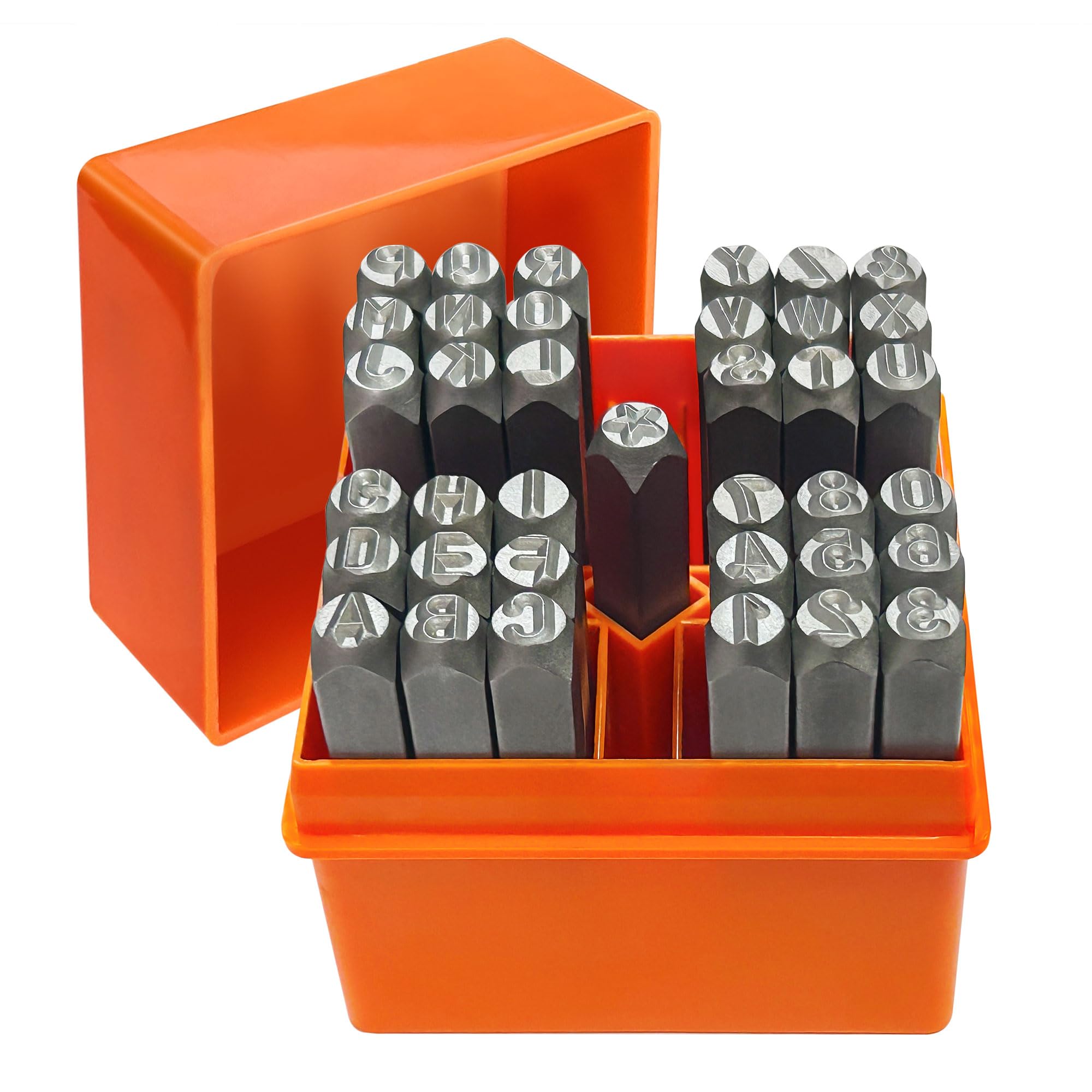 Amazon.com: BELLOYON 37Pcs Number and Letter Stamp Set, Metal Letter ...