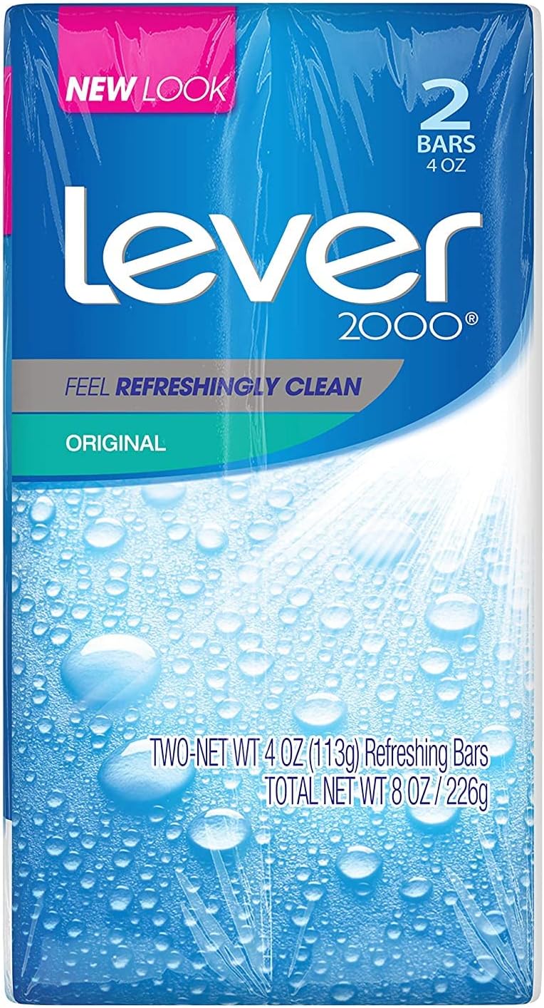 Amazon.com : Lever 2000 Bar Soap, Original, 4 oz, 2 Bar (Pack of 36 ...