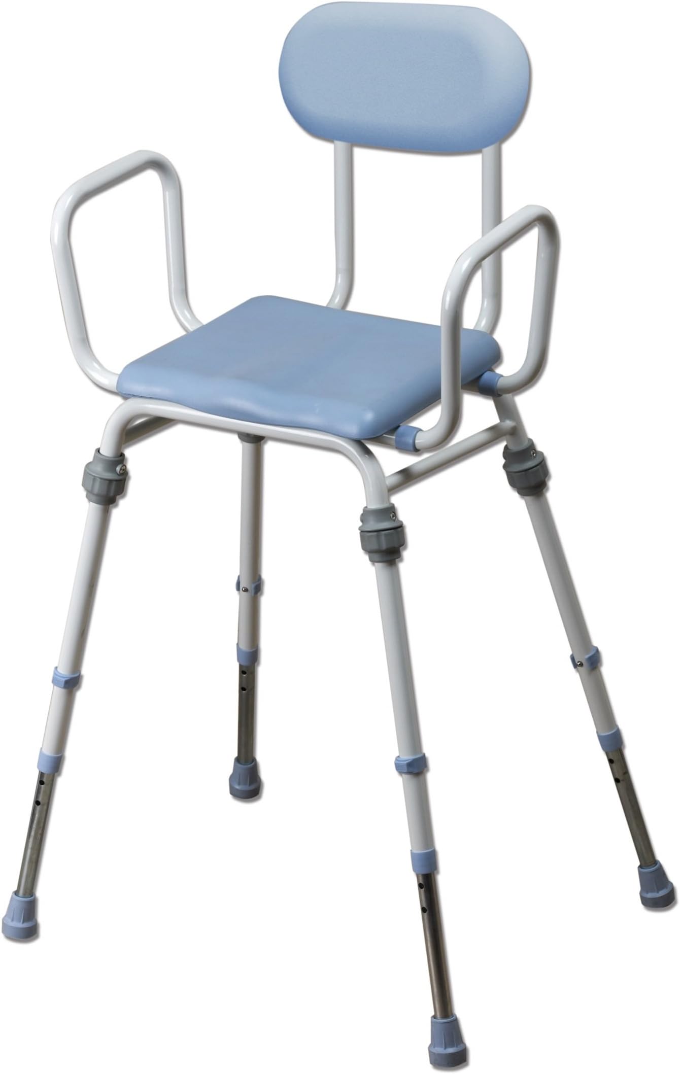 NRS Healthcare Compact Easy Modular Perching Stool With Arms and Padded ...