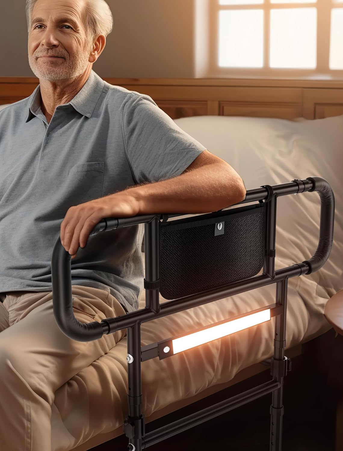 Amazon.com: FORTEMOTUS Bed Rails for Elderly Adults Safety& 54 LED ...