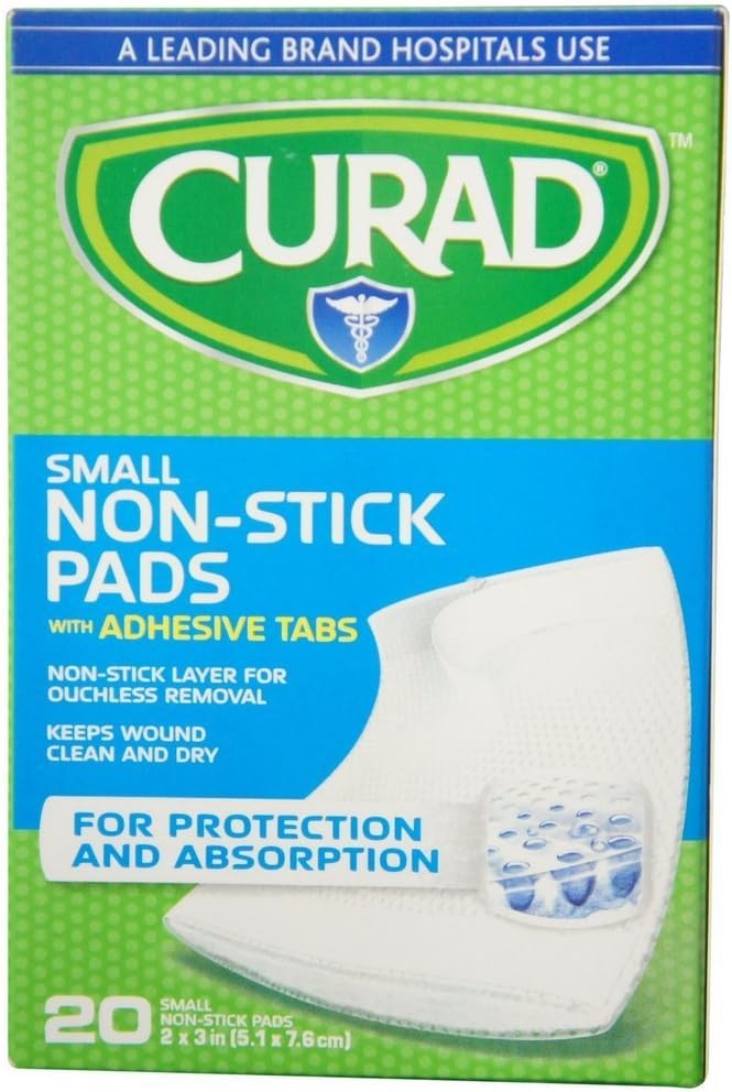 Amazon.com: Curad Non-Stick Pads, 2 Inches X 3 Inches with Adhesive ...