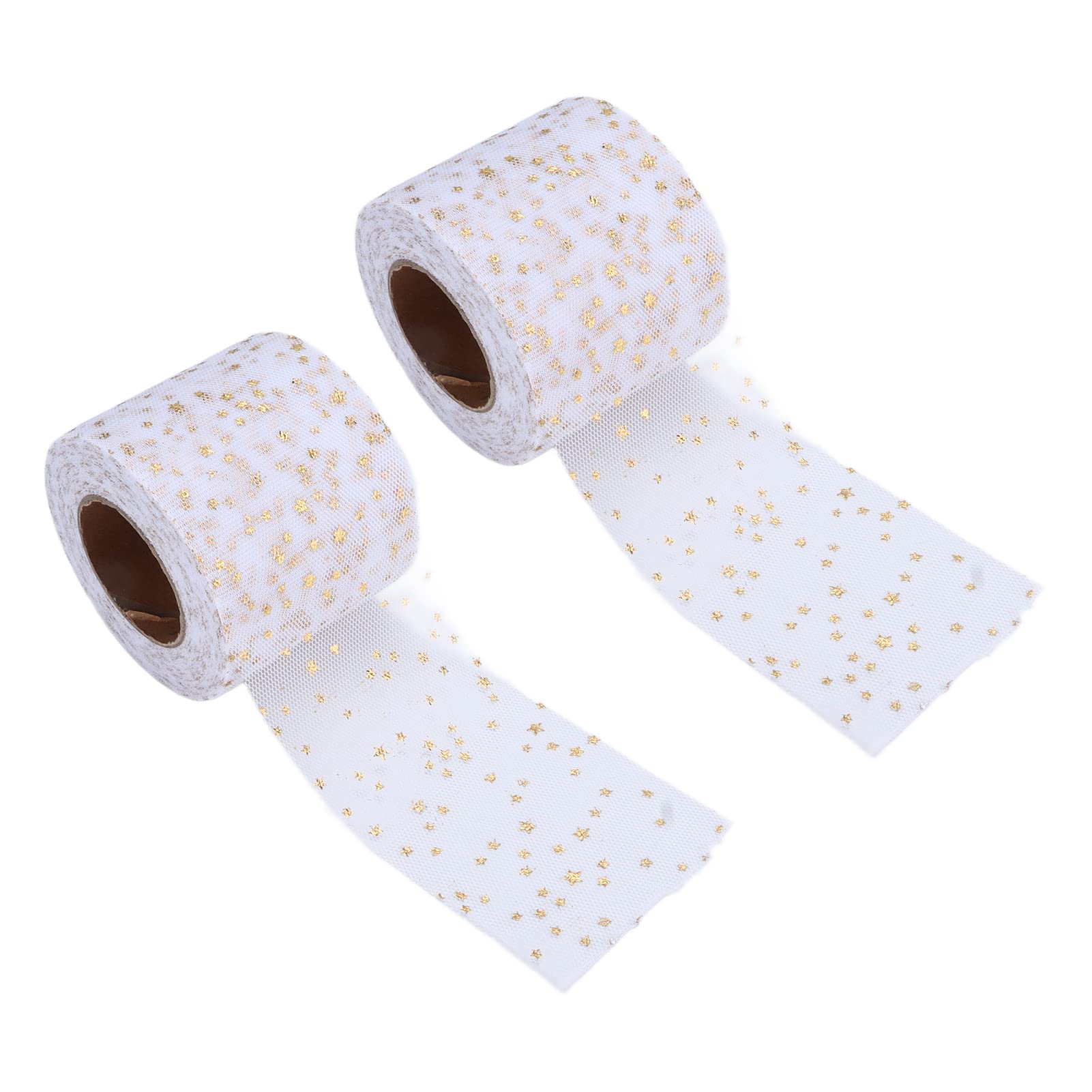 Amazon.com: Cyrank Tulle Rolls 2pcs, 6cm Width 25 Yards Tulle Fabric ...