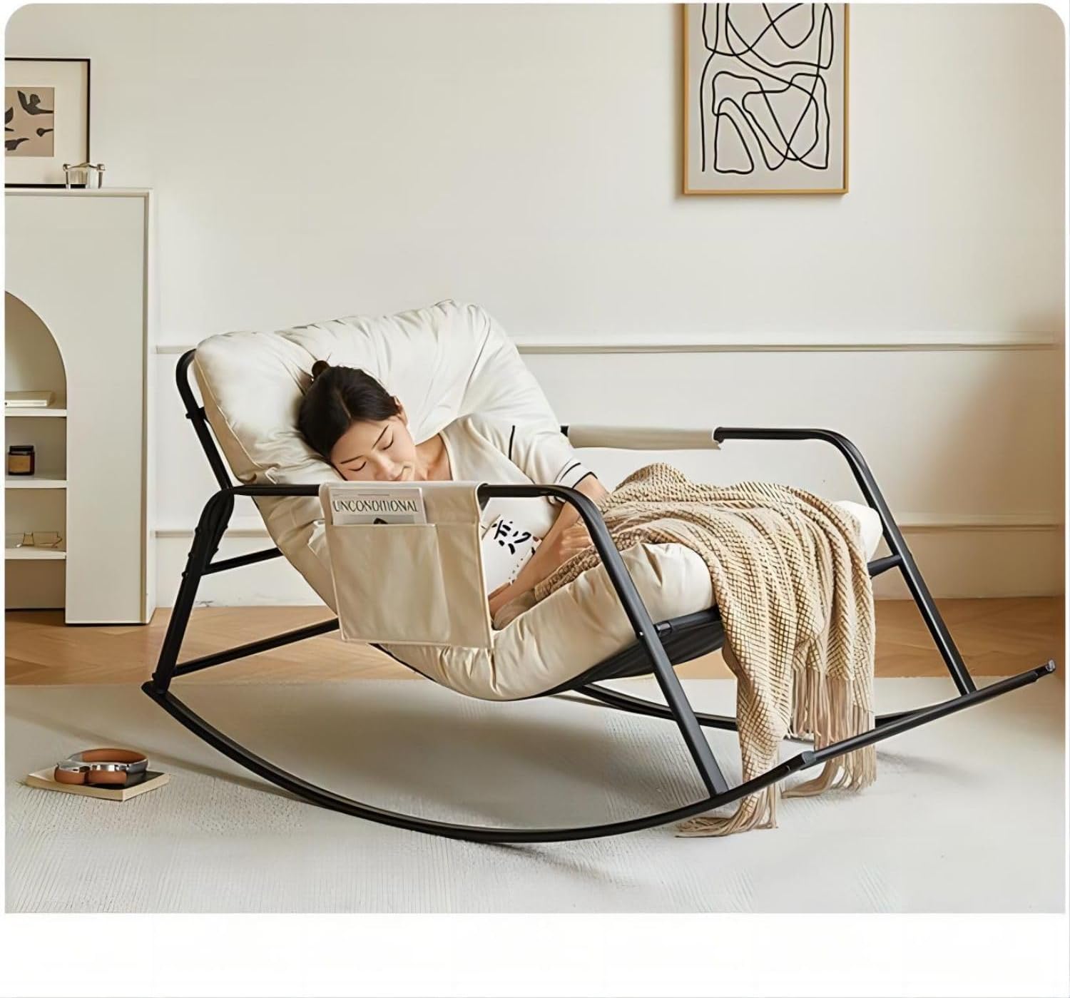 COOLBABY Double Living Room Recliner Outdoor Rocking Chair Lawn Camping ...