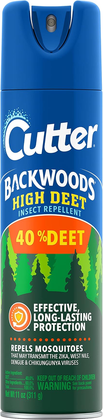 Amazon.com: Cutter Backwoods High DEET Insect Repellent 11 oz, Aerosol ...