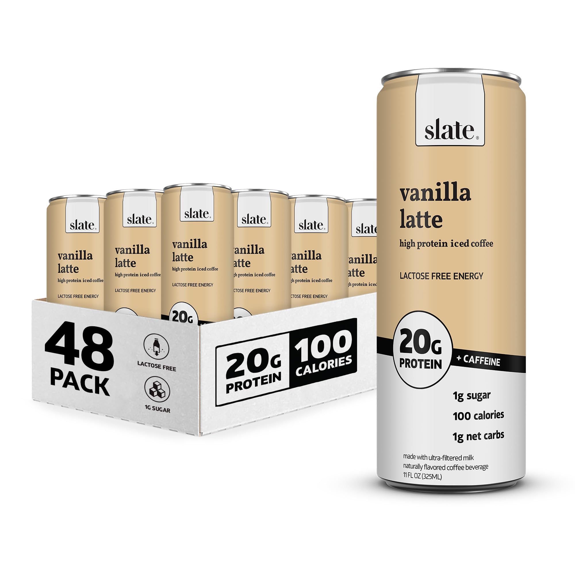 Amazon.com : Slate Milk - High Protein Iced Coffee - Vanilla Latte ...