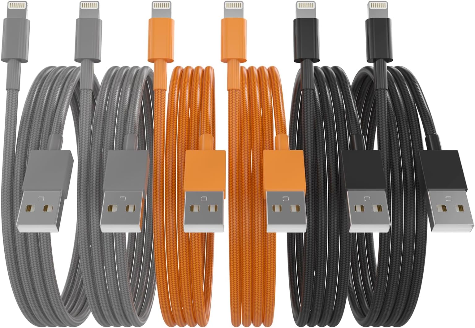 Amazon.com: iPhone Charger Lightning Cables [Apple MFi Certified], 3/3/6/6/6/10 ft, Nylon ...