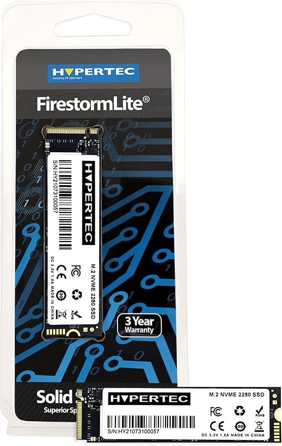 Hypertec FirestormLite 256GB M.2 2280 NVMe PCIe Gen 3x4 SSD; M keyed ...
