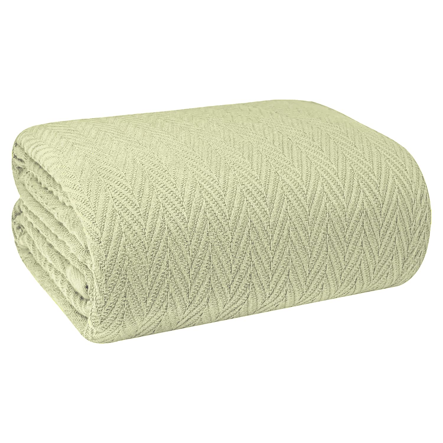 Infinitee Xclusives Luxurious Thermal Cotton Blanket – Herringbone 405 ...