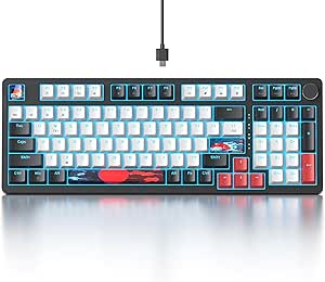 Amazon.com: Fogruaden Wired Creamy Mechanical Keyboard with Number Pad ...