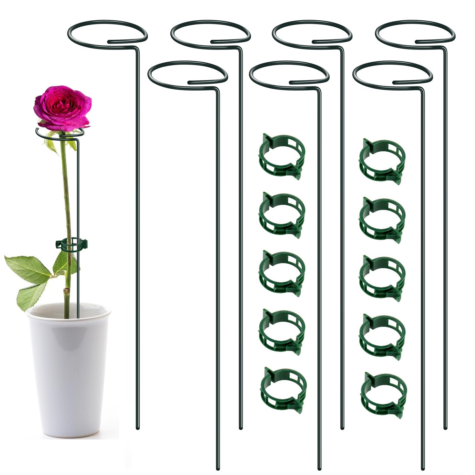 Amazon.com : TUXBAWAY 16 Inch Plant Support Stakes (Pack of 7), Garden ...